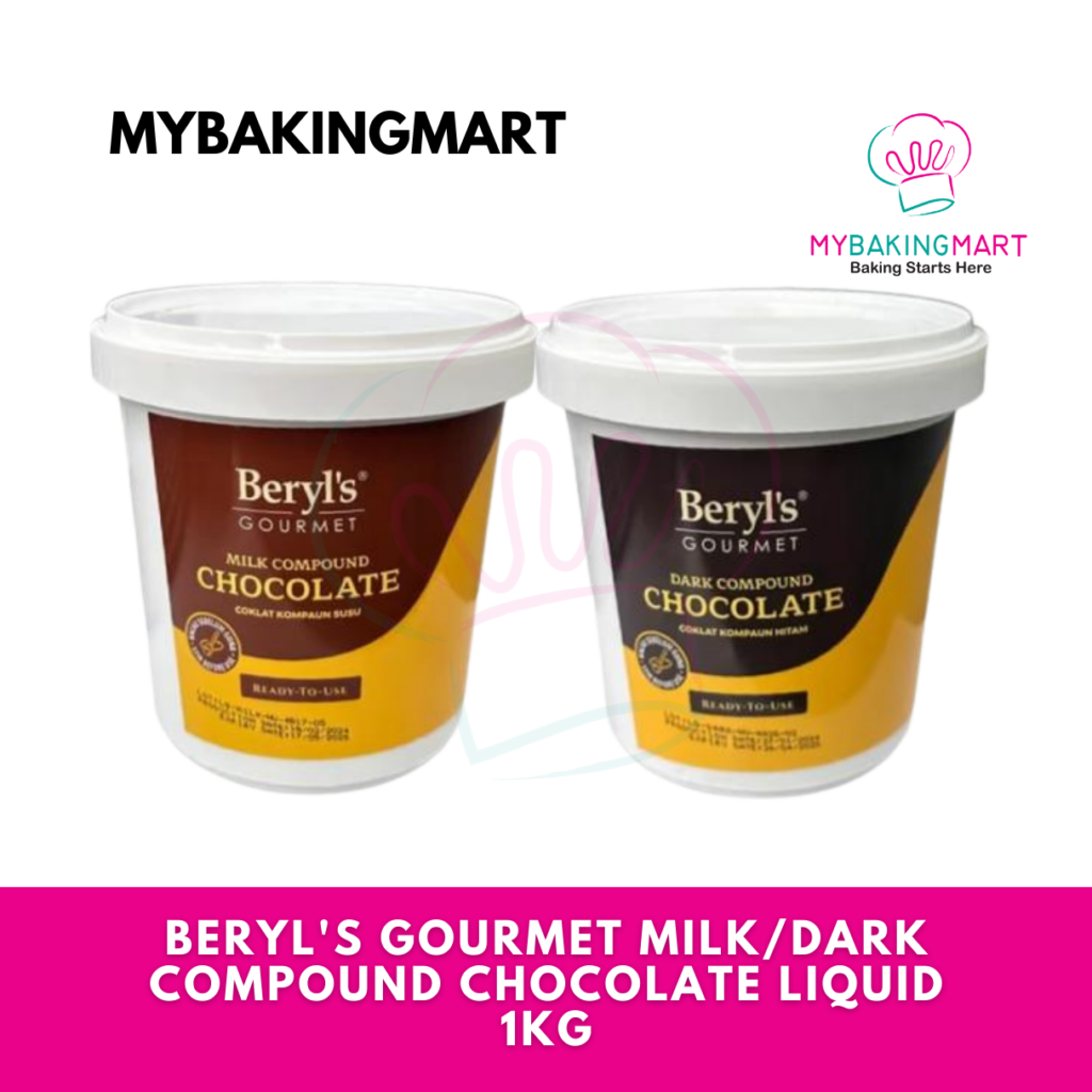 Beryl's Gourmet Milk/Dark Compund Chocolate Liquid 1kg - MyBakingMart