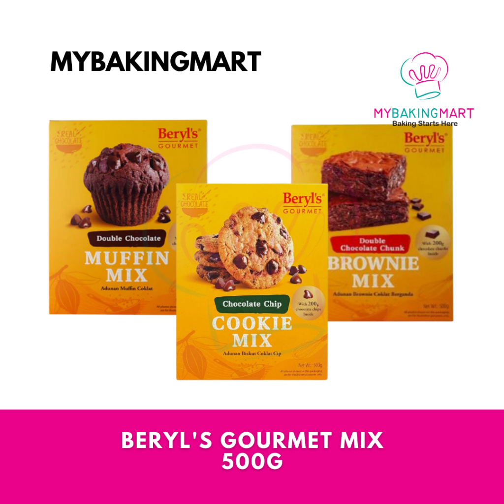 Beryl's Gourmet Chocolate Chip Cookies Mix / Double Chocolate Muffin ...